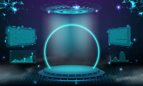 Abstract Blue Light Effect Background Circle Abstract Digital