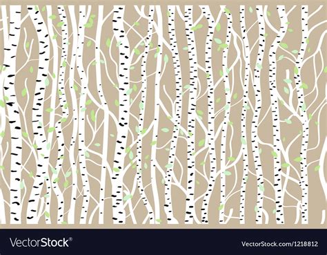 Seamless Background With Trees Royalty Free Vector Image