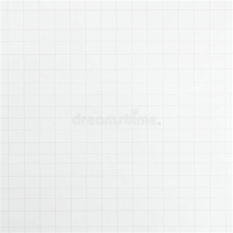 A Sheet Of White Graph Paper Featuring A Grid Of Small Evenly Spaced Grey Squares Stock