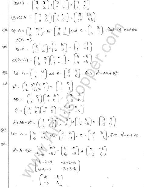 ML Aggarwal ICSE Solutions For Class Maths Chapter Matrices A Plus Topper