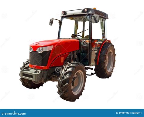 Red Farm Tractor Stock Image Image Of Dirt Auto Detail 19941943
