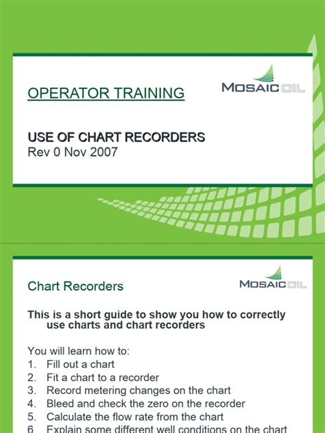 Operator Training Use Of Chart Recorders Rev 3 Pdf Pressure