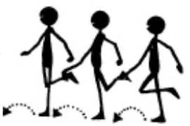 COLECCIÓN DE JUEGOS RETO DE CAMINAR O CORRER POR PAREJAS CON LOS PIES
