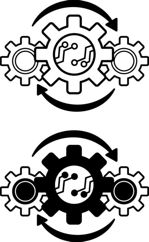 Automation Icons Electronic Control Workflow Icon Technology Concept