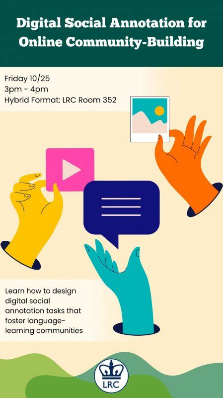 Workshop Digital Social Annotation For Online Community Building Columbia Lrc