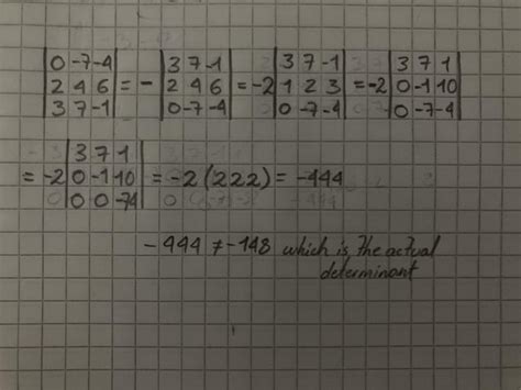 What Am I Doing Wrong Determinant Through Row Reduction R Askmath