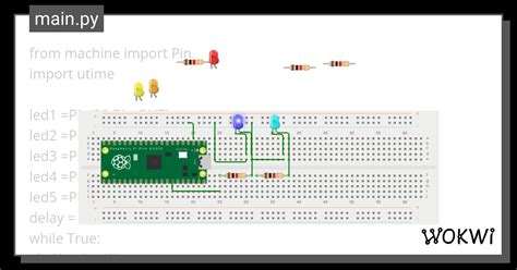 Led Bread Board Wokwi Esp Stm Arduino Simulator