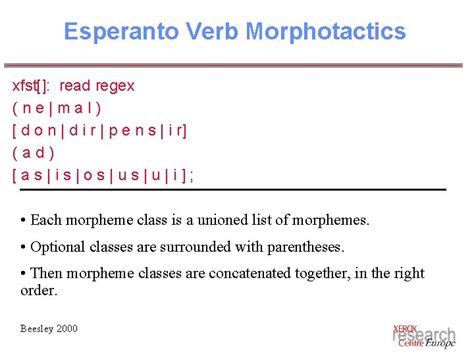 Writing Lexical Transducers Using Xfst Overview Of Transduction
