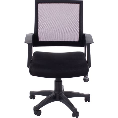 Loft Black Mesh Swivel Home Office Chair Wilko