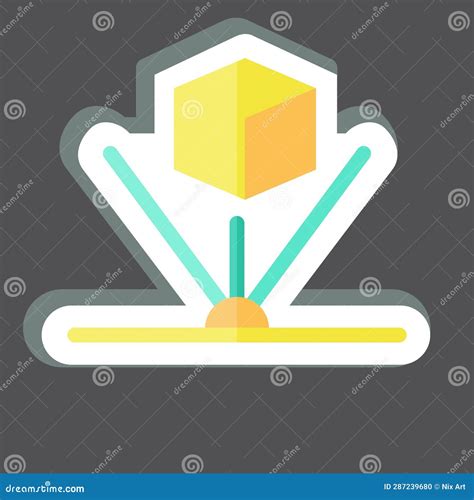 Sticker Hologram Related To 3d Visualization Symbol Simple Design Editable Stock Illustration