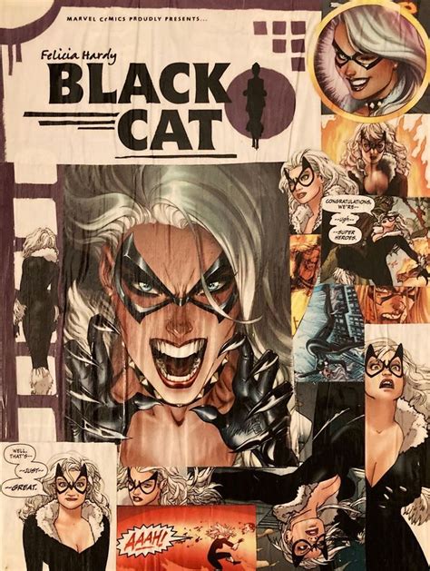 Black Cat Comic Collage Black Cat Comics Black Cat Marvel Black Cat
