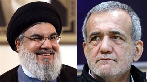 بزشكيان لنصر الله دعم إيران للمقاومة سيستمر بقوة الصحيفة السياسية