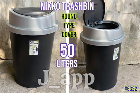 Nikko Trashbin Black Color Only Trash Can Basurahan Shopee Philippines