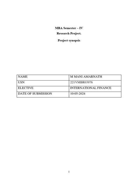 Mba Semester Synopsis Amar Pdf Stocks Technical Analysis