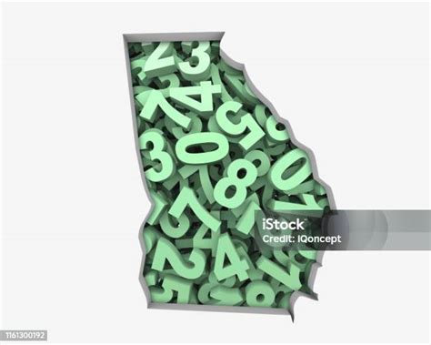 조지아 Ga지도 번호 수학 수치 경제 3d 그림 경제에 대한 스톡 사진 및 기타 이미지 경제 교습 도박 Istock