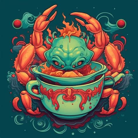 Premium Ai Image Crab Bisque In An Art Style