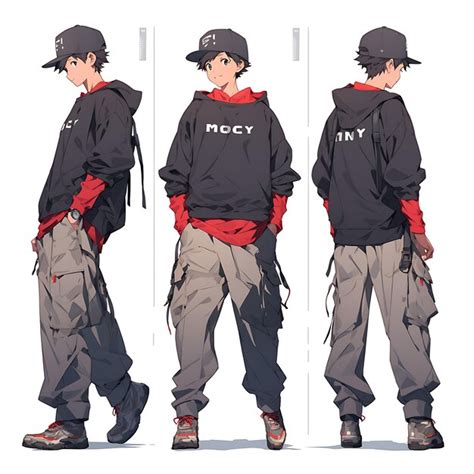 Premium AI Image Character Anime Concept Cool Tall Boy With Urban