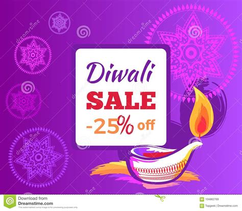 Venta De Diwali Del Ejemplo Del Vector De La Muestra Ilustración del Vector Ilustración de