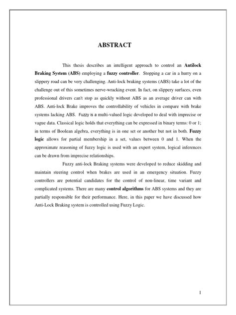 Antilock Braking System Abs Min Pdf Anti Lock Braking System Fuzzy Logic