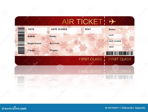Airline Boarding Pass Blank Blank Template Vector Illustration
