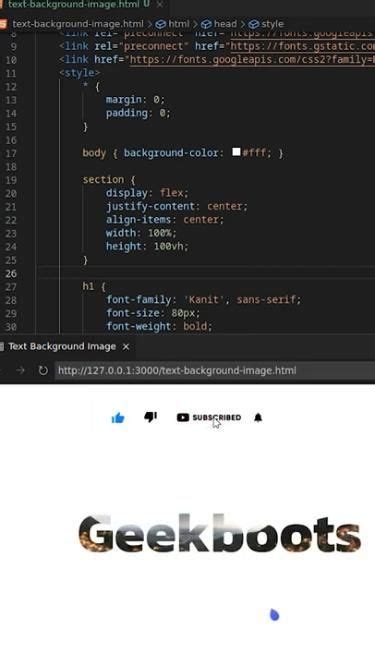 Creative Text Design Adding Image Inside Text Using Pure Html And Css Geekboots