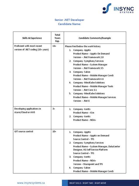 Cbe Senior Developer Skills Matrix Jan 2023 Pdf