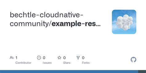 Github Bechtle Cloudnative Communityexample Rest Api