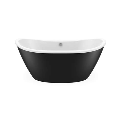 Baignoire Autoportante Delsia Par MAAX Ovale Acrylique Noir 60 X 32 X 26 5 Po Drain Central