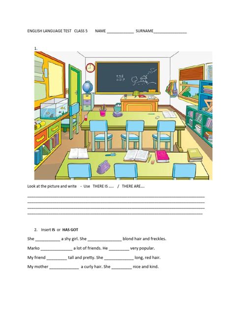 test 1 class 5 pdf