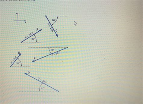 Solved Degrees For The Vectors Given In The Following Chegg Com