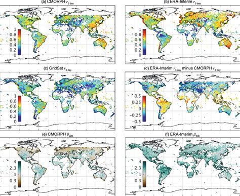 Temporal Correlations R 3day For A CMORPH B ERA Interim And C