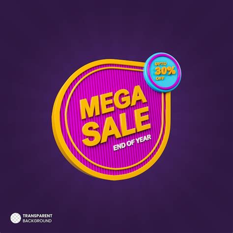 Mega Banner De Promoção 3d De Venda Psd Grátis