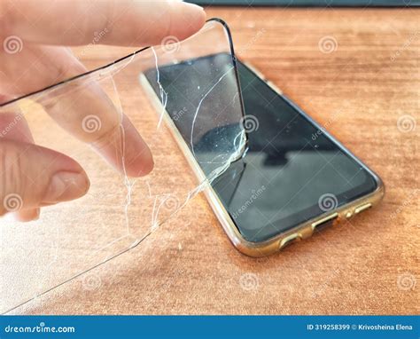 Removing Protective Film From A Cracked Screen Peeling Off A Cracked