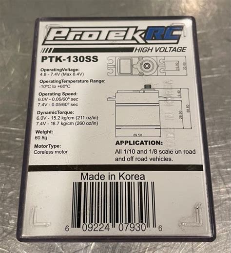 ProTek RC PTK SS Metal Gear Servo Standard Digital Super Speed NEW Far West Product Sales