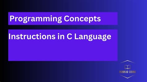 instructions in c programming language youtube