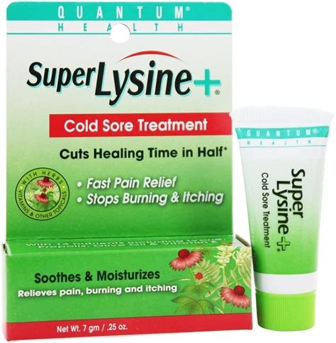 Quantum Super Lysine Plus Cold Sore Treatment Cream 025oz Fast