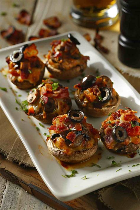 Pizza Stuffed Mushroom Caps