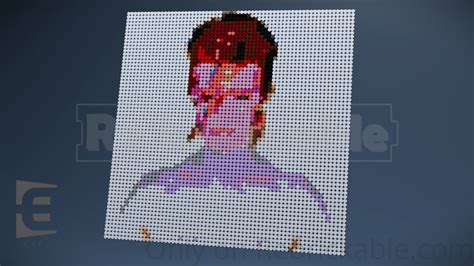 Lego Moc Aladdin Sane David Bowie Mosaic By Etbybrickz
