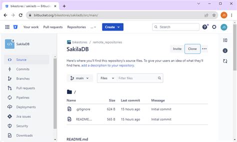 Link A Database To A Git Repository In BitBucket