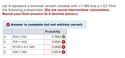 Solved Let X Represent A Binomial Random Variable With N 180 Chegg