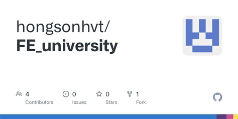 Github Hongsonhvt Fe University
