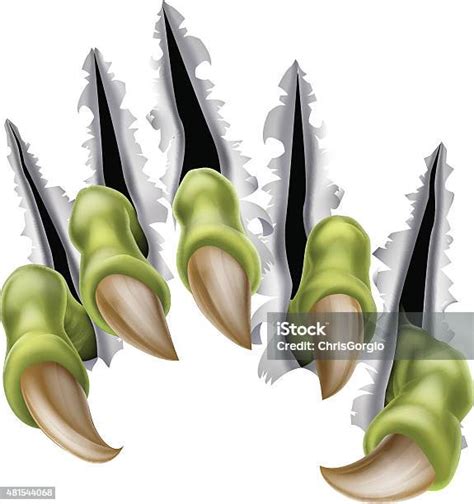 찢기 몬스터 Claw 갈고리 발톱에 대한 스톡 벡터 아트 및 기타 이미지 갈고리 발톱 몬스터 벽 Istock