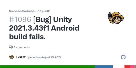 Bug Unity F Android Build Fails Issue Firebase Firebase Unity Sdk GitHub
