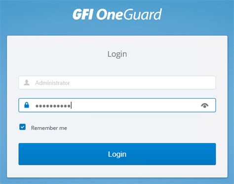 Logging Into Gfi Oneguard
