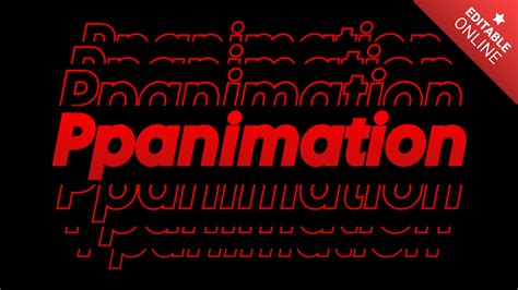 Ppanimation Modern Stroke Text Effect Generator