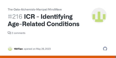 Icr Identifying Age Related Conditions Issue The Data
