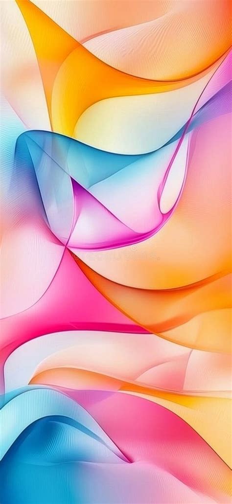 Flowing Translucent Waves Of Vibrant Colors Intertwining And Blending Create A Dynamic