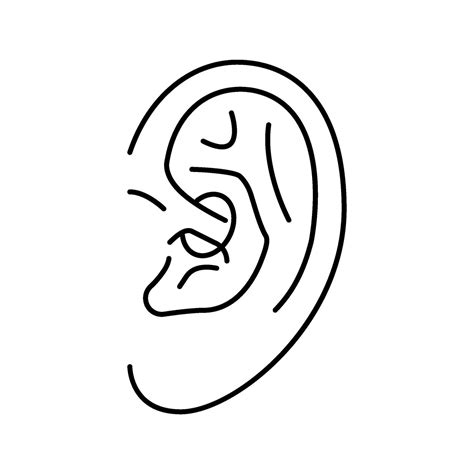 Daith Piercing Earring Line Icon Vector Illustration 35271966 Vector Art At Vecteezy