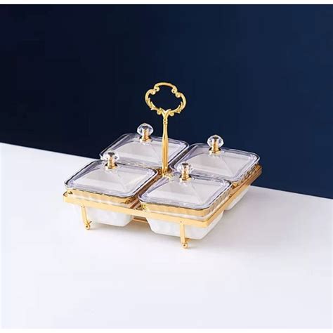 Jual Aveline Sun Snack Tray Tempat Cemilan Keramik Tutup Wadah Snack