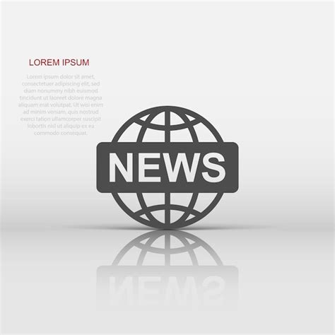 Icône De Nouvelles De Globe De Vecteur Dans Le Style Plat Pictogramme D